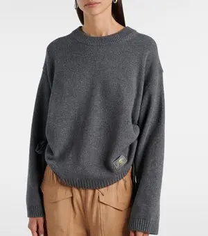 GANNI Logo Wool-blend Sweater