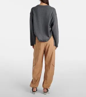 GANNI Logo Wool-blend Sweater