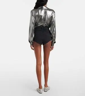 SELF-PORTRAIT Denim Shorts