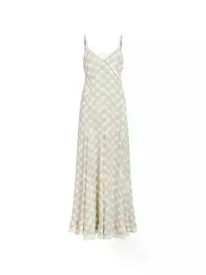 Proenza Schouler Lattice Print Maxi Dress - Neutrals