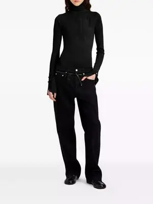 Proenza Schouler High Neck Long Sleeve Top - Black