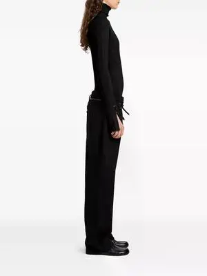 Proenza Schouler High Neck Long Sleeve Top - Black