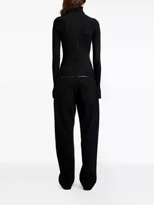 Proenza Schouler High Neck Long Sleeve Top - Black