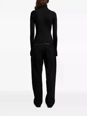 Proenza Schouler High Neck Long Sleeve Top - Black