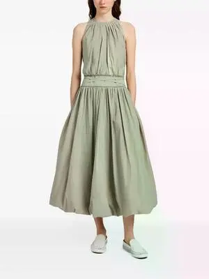 Proenza Schouler White Label Gathered Halterneck Midi Dress - Green