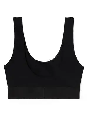 Palm Angels Logo-underband Scoop-neck Bra