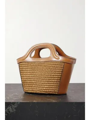 Marni Tropicalia Micro Raffia Tote - Brown