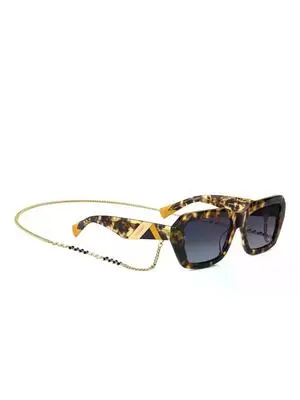 Missoni Square-frame Sunglasses With Gold-tone Chain Detail