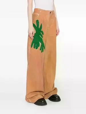 KINYAN LAM Hand-embroidered Straight Jeans
