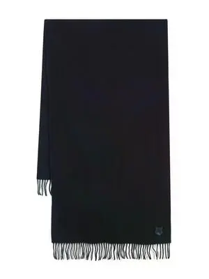 Maison Kitsuné Fox-patch Scarf - Blue