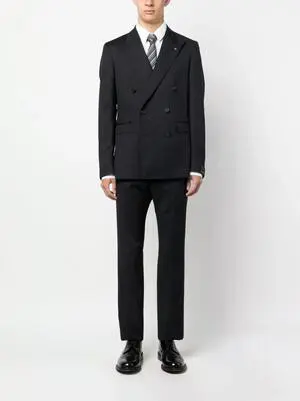 Tagliatore Brooch-detail Double-breasted Suit