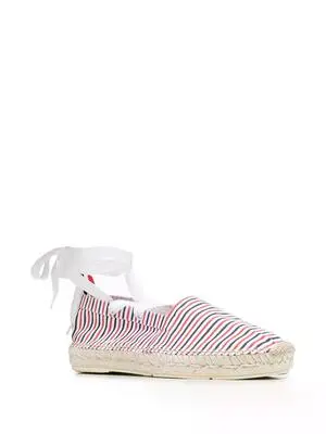 Thom Browne Striped Espadrilles With Removable Ankle Ties