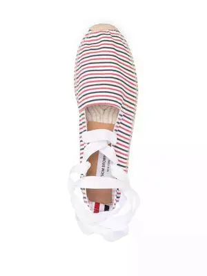Thom Browne Striped Espadrilles With Removable Ankle Ties