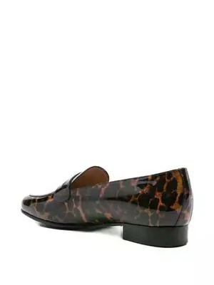 CAREL 2100 Leopard-print Patent Leather Penny Loafers
