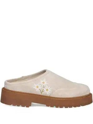 Diemme Maggiore Embroidered Mules - Neutrals