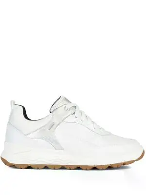 Geox Spherica 4x4 Leather Sneakers With Metallic Panelling