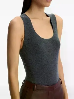 12 STOREEZ Ribbed Scoop Neck Tank Top
