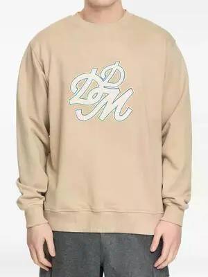 Drole De Monsieur Embroidered Logo Sweatshirt - Neutrals