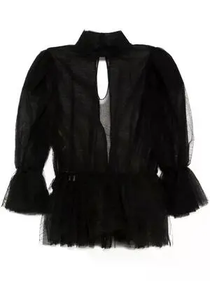 SAIID KOBEISY Ruffled Blouse - Black