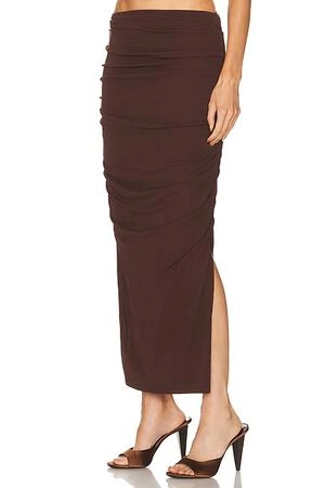 Cult Gaia Dany Ruched Maxi Skirt - Java