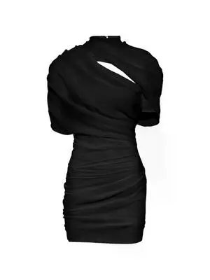 Jacquemus The Castagna Draped Mini Dress - Black