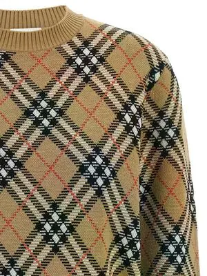 Burberry Check-pattern Wool Sweater