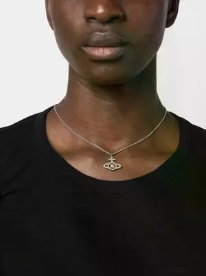 VIVIENNE WESTWOOD Orb Crystal Pendant Necklace - Silver
