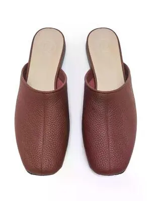 12 STOREEZ Square-toe Leather Mules
