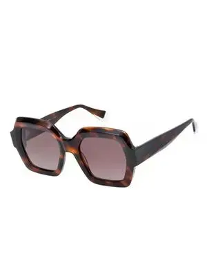 GIGI STUDIOS Geometric Frame Sunglasses - Brown