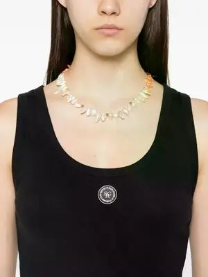 Sporty & Rich Round Neck Sleeveless Tank Top With Logo Patch