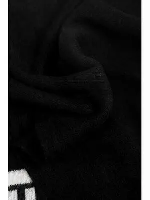 Moschino Intarsia Knit-logo Scarf