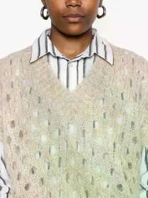 Brunello Cucinelli V-neck Open-knit Vest
