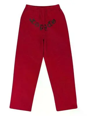 SP5DER Elasticated-waist Trousers - Red
