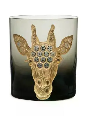 ARTEL African Safari Giraffe-head Geometric Tumbler - Grey