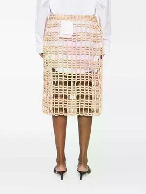TOTEME Beaded Grid Midi Skirt