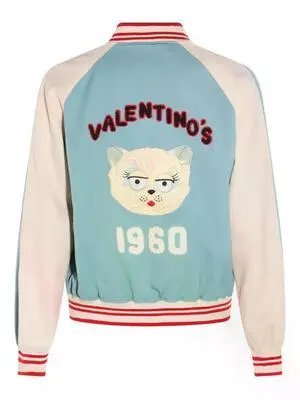 Valentino Garavani Embroidered Cat-motif Bomber Jacket