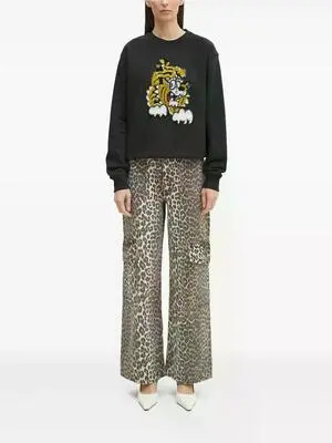 Kenzo Sequin Embellished Tiger Motif Crewneck Sweatshirt