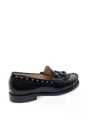 STUART WEITZMAN Tassel Stud Loafers - Black