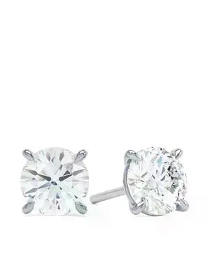 LOEV 18k White Gold Round Brilliant-cut Diamond Stud Earrings
