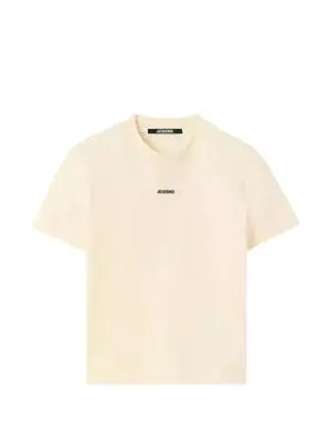 Jacquemus Logo Patch Cotton T-shirt - Neutrals