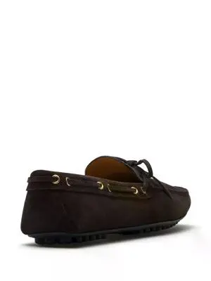 Car Shoe Suede Bow Detail Driving Shoes