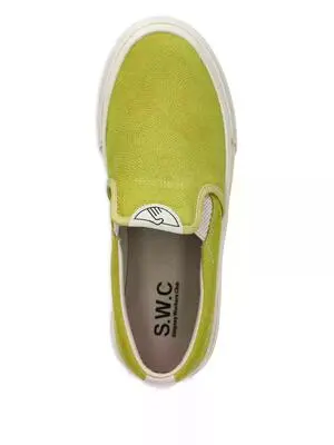 S.W.C STEPNEY WORKERS CLUB Logo Patch Slip-on Sneakers