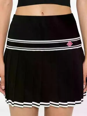 Casablanca Pleated Striped Skirt