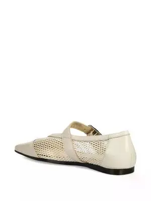 VAGABOND SHOEMAKERS Delia Buckle-fastening Mesh Ballet Flats - Neutrals