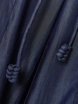 ANDRES OTALORA Belted Tencel Wide-leg Pants