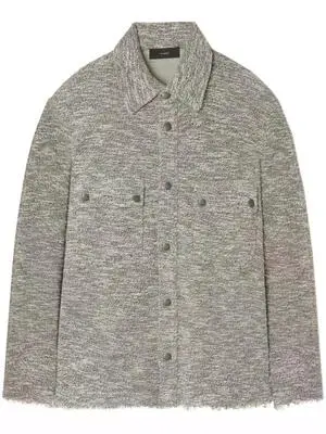 Alanui Raw-edge Mélange Cotton Overshirt