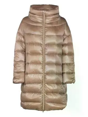 Herno Quilted High-neck Coat - Brown