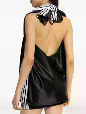 Balenciaga B-neck Stripe-detail Mini Dress