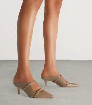 MALONE SOULIERS Leather Maureen Mules 45 - Neutral