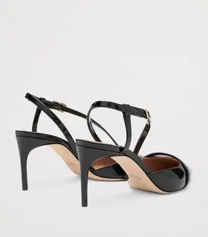 MALONE SOULIERS Patent Leather Valeria Slingback Pumps - Black